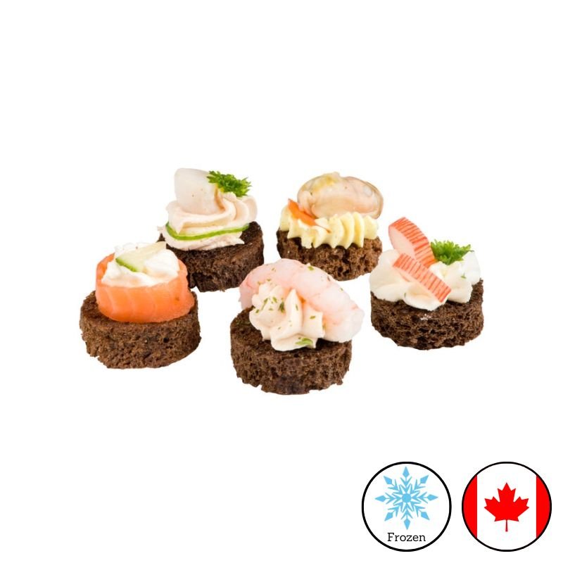 Seafood Canapes Appetizer Tray - 60 pk – Valley Direct Foods